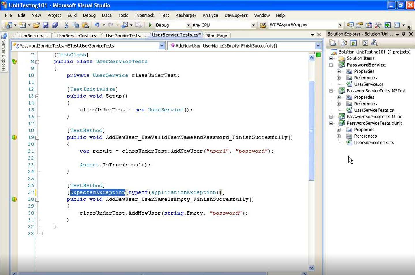 Learning To Unit Test With Typemock